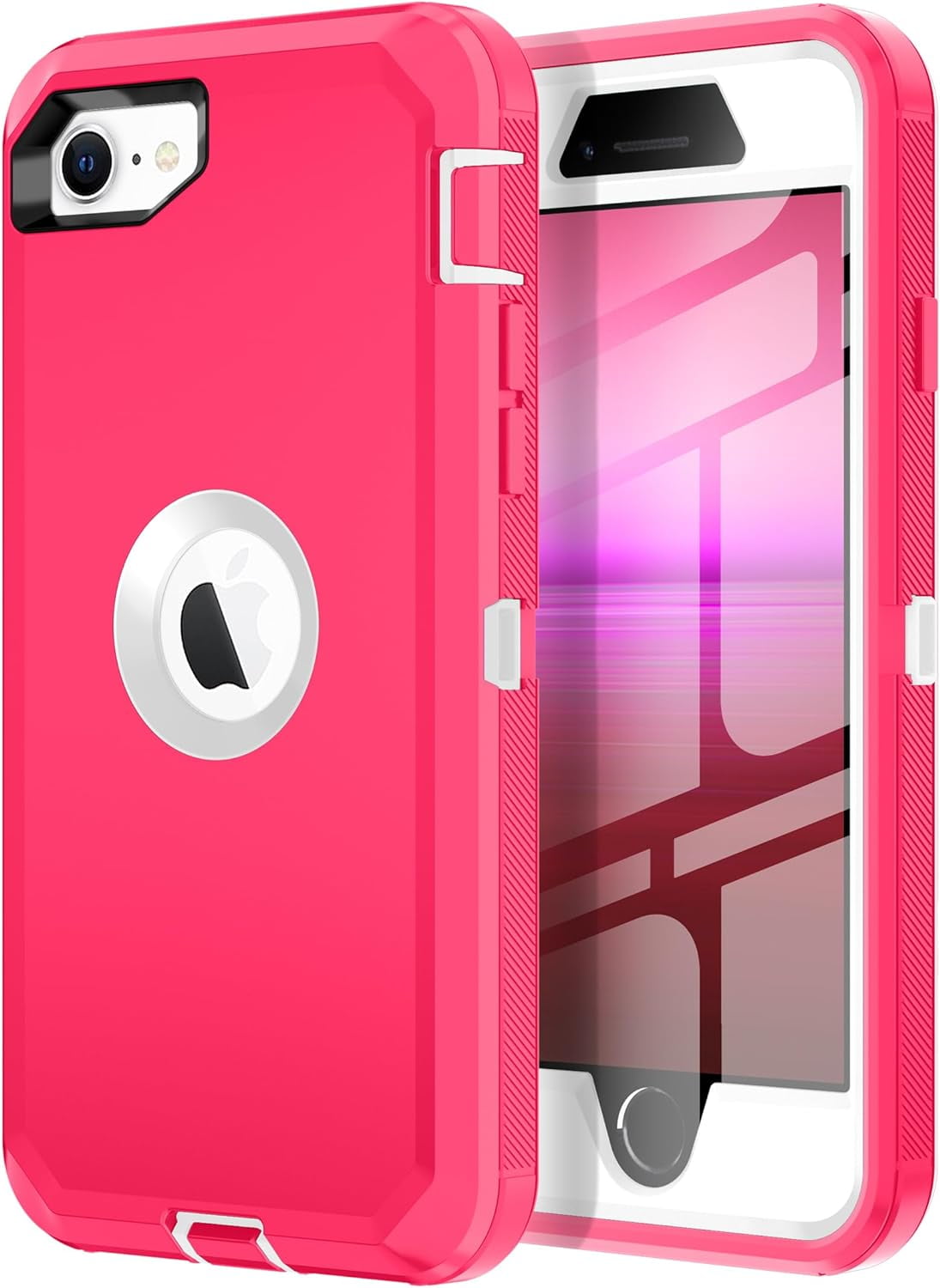 Designed for iPhone 7, 8, SE Heavy Duty Case, Triple Layer Protection ...