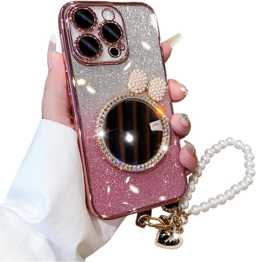 Designed for iPhone Case,Luxury Electroplated Frame Glitter Sparkle ...