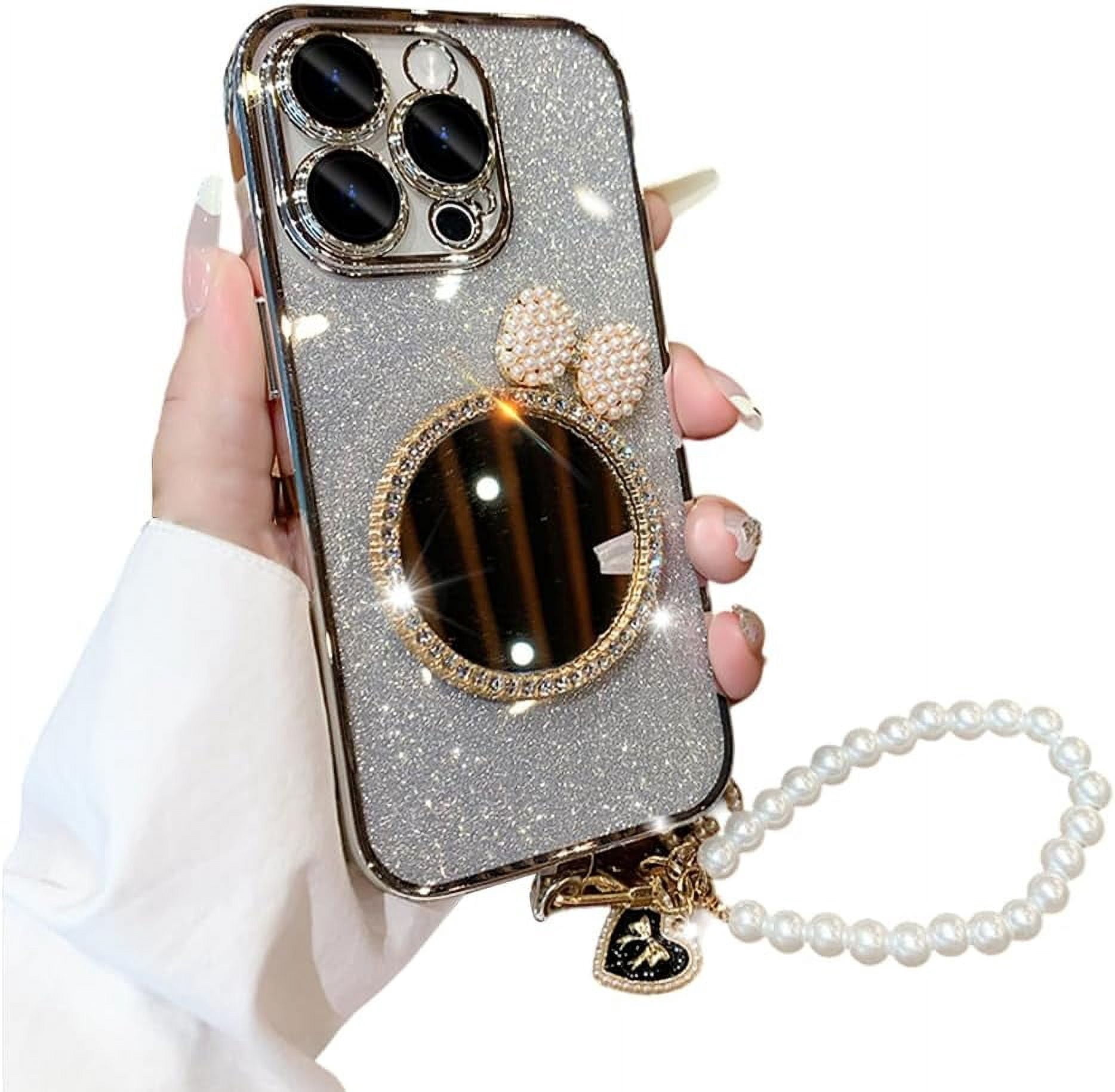 Designed for iPhone Case,Luxury Electroplated Frame Glitter Sparkle ...
