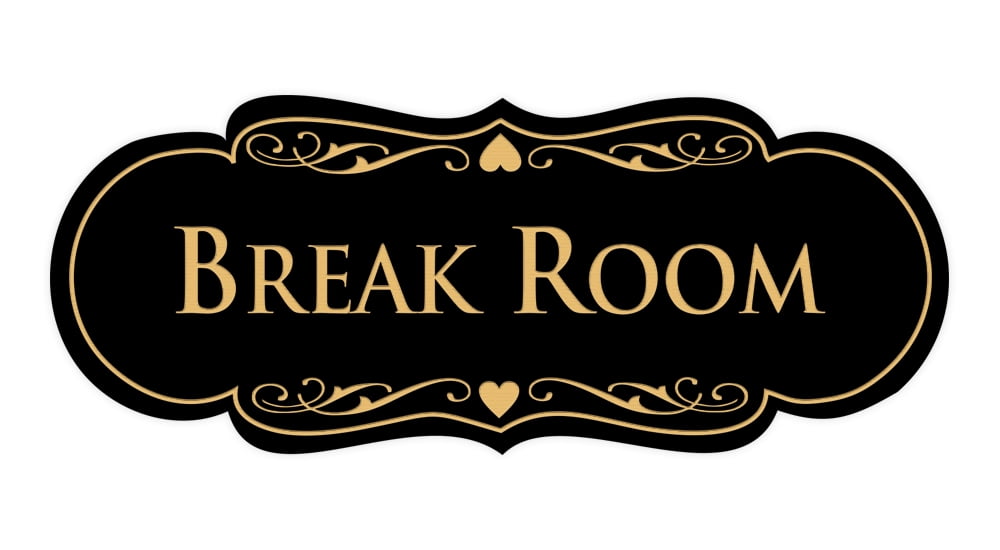 Designer Break Room Sign(Black Gold) - Medium - Walmart.com