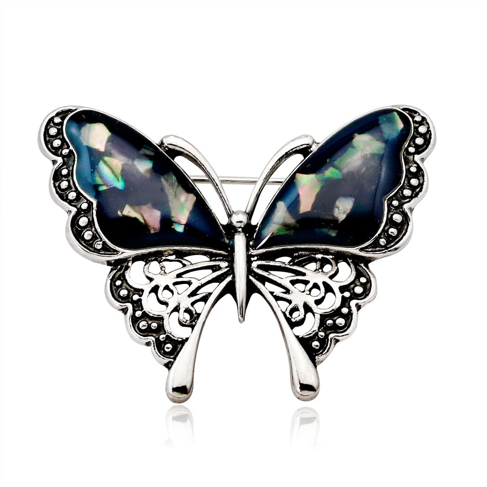Designer Butterfly Brooch Handmade Shell Jewelry Chic Insect Collection ...
