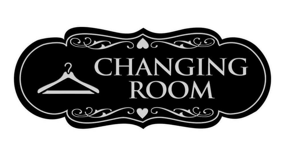 Designer Changing Room Sign (Black / Silver) - Large - Walmart.com