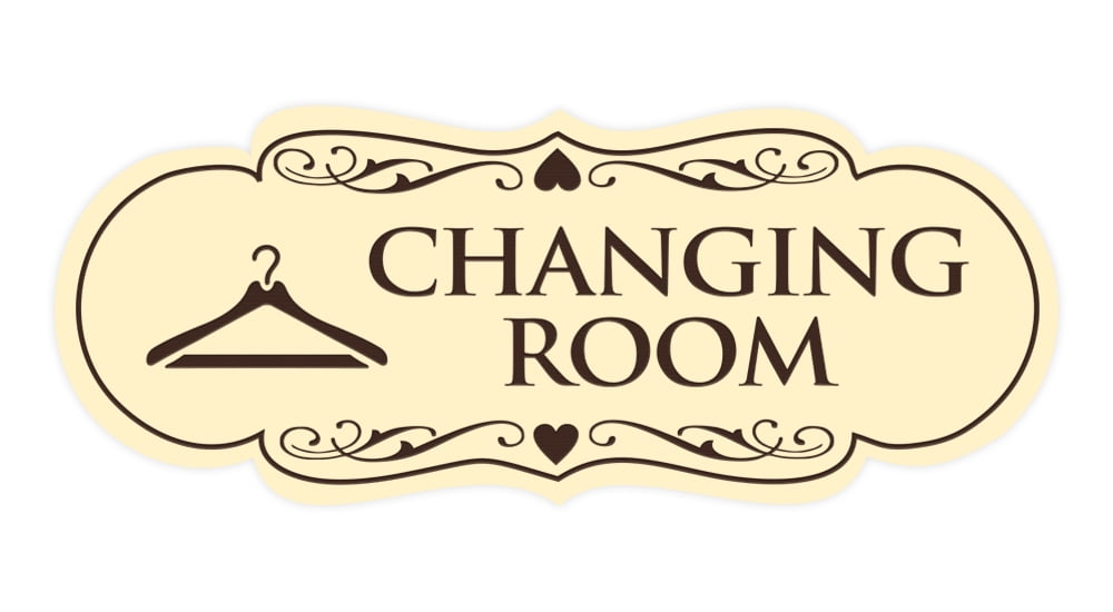 Designer Changing Room Sign (Ivory/Dark Brown) - Large - Walmart.com