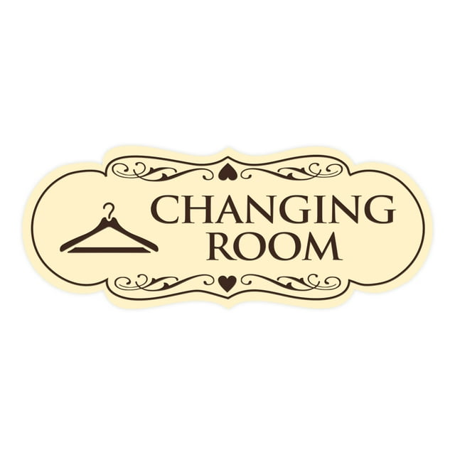 Designer Changing Room Sign (Ivory/Dark Brown) - Large - Walmart.com