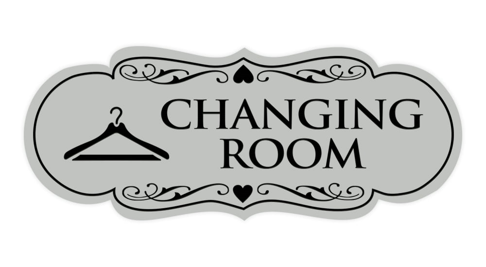 Designer Changing Room Sign (Lt Gray) - Large - Walmart.com