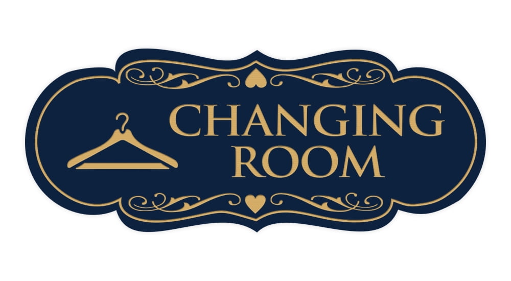 Designer Changing Room Sign (Navy Blue/Gold) - Medium - Walmart.com