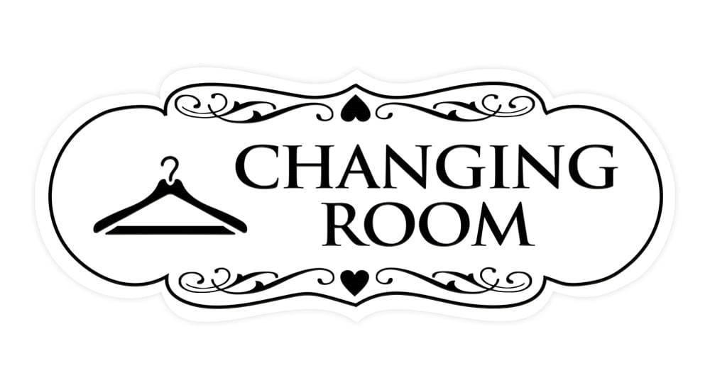 Designer Changing Room Sign (White) - Large - Walmart.com