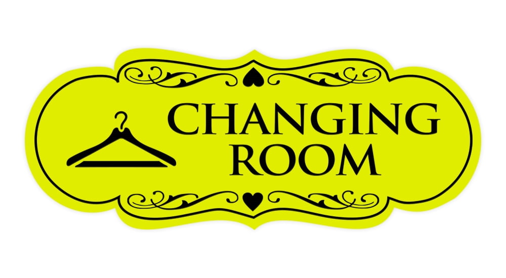 Designer Changing Room Sign (Yellow / Black) - Medium - Walmart.com