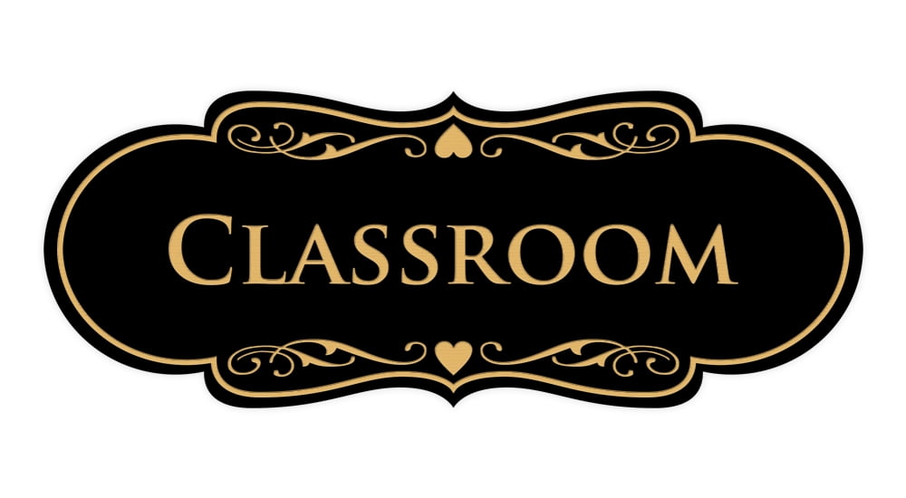 Designer Classroom Sign (Black Gold) - Large - Walmart.com