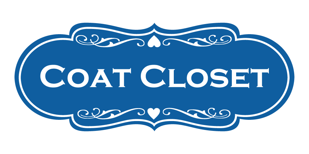Designer Coat Closet Sign (Blue) - Small - Walmart.com