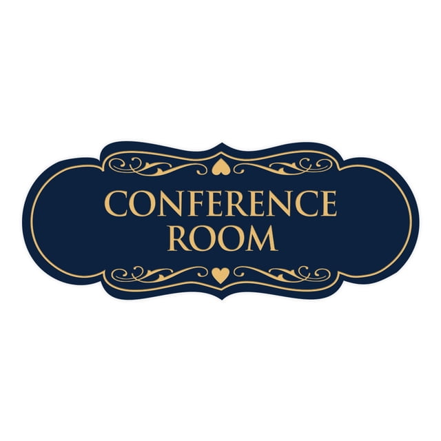 Designer Conference Room Sign(Navy Blue/Gold) - Small - Walmart ...