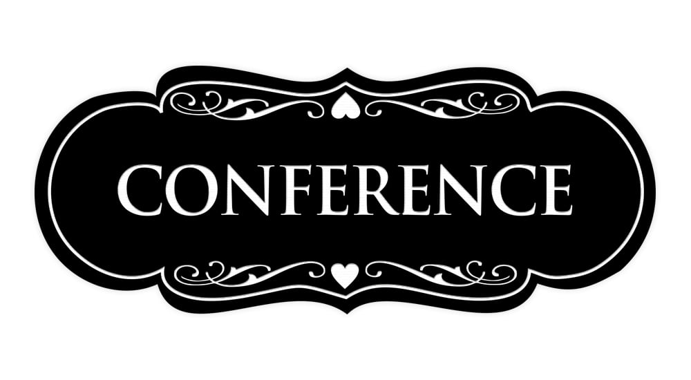 Designer Conference Sign(Black) - Large - Walmart Business Supplies