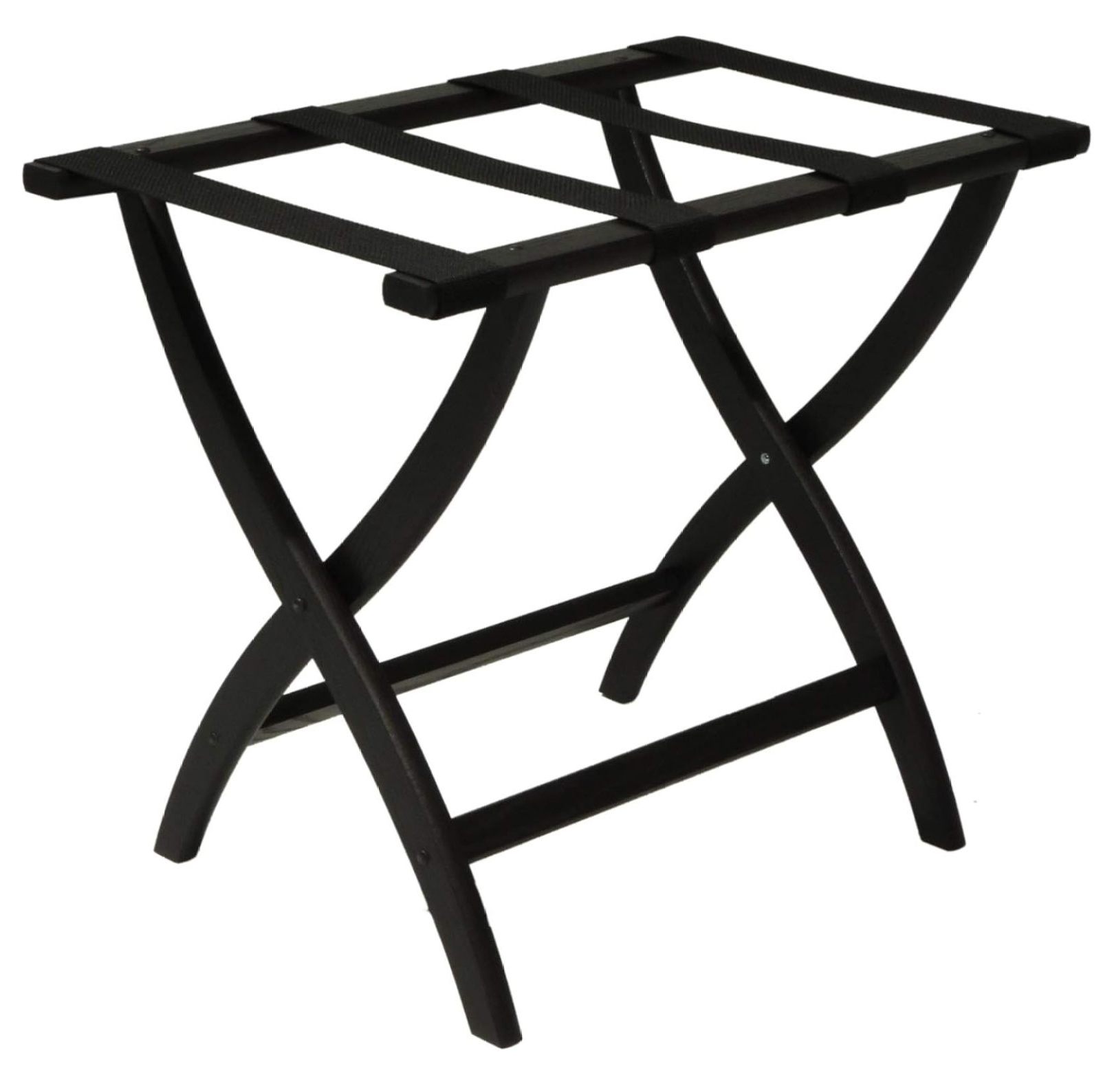 Designer Curve Leg Luggage Rack,Black Straps - Walmart.com