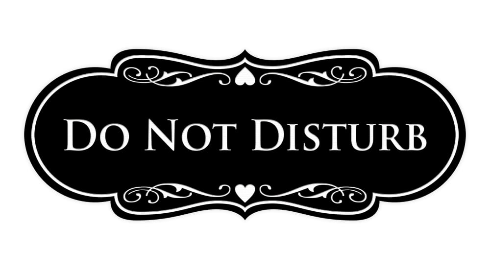 Designer Do Not Disturb Sign (Black) - Small - Walmart.com