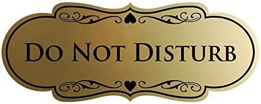 Designer Do Not Disturb Sign (Brushed Gold) - Large - Walmart.com