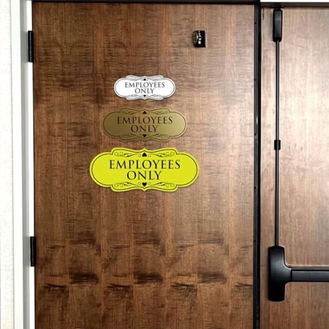 Designer EMPLOYEES ONLY Sign | Easy Installation | Office or Business ...