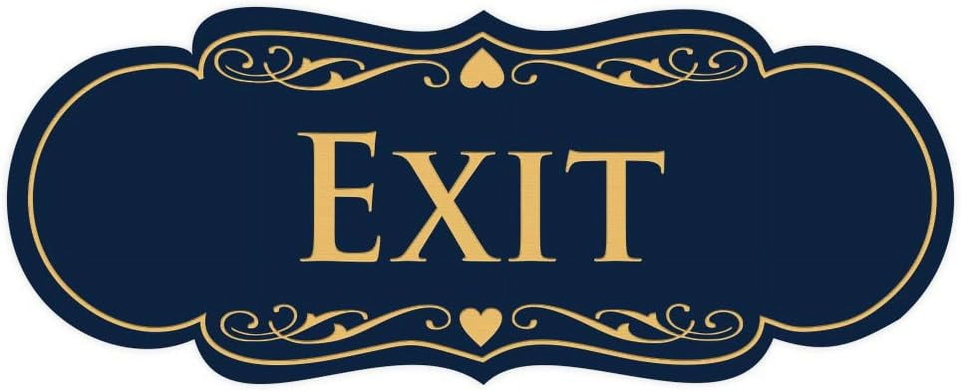 Designer EXIT Sign - Blue/Gold - Large (10 Pack) - Walmart.com