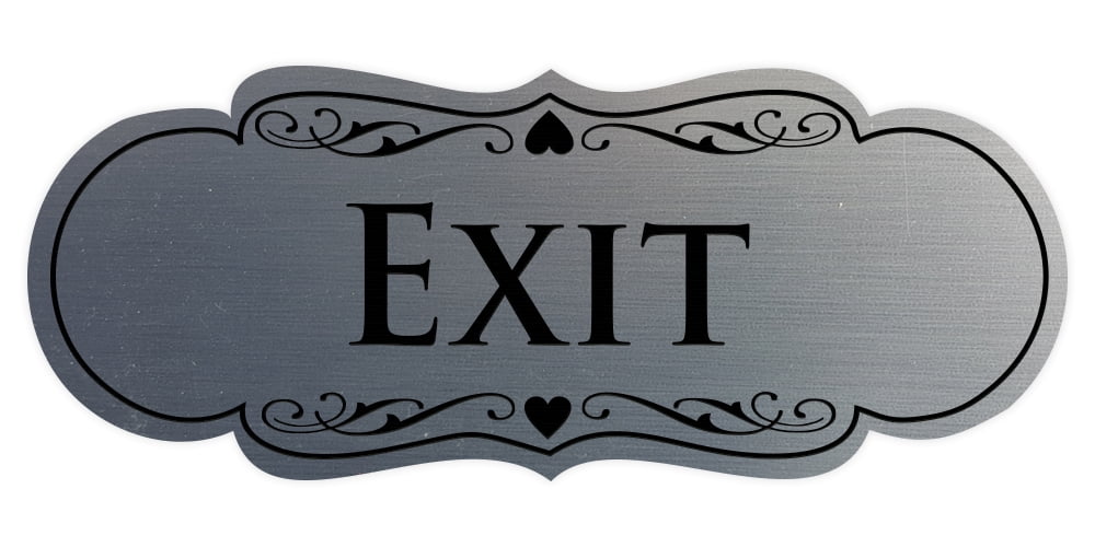 Designer EXIT Sign - Silver - Large - Walmart.com