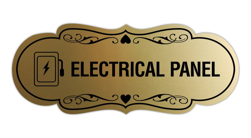 Designer Electrical Panel (Box) Sign (Brushed Gold) - Large - Walmart.com