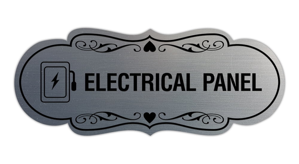 Designer Electrical Panel (Box) Sign (Brushed Silver) - Large - Walmart.com