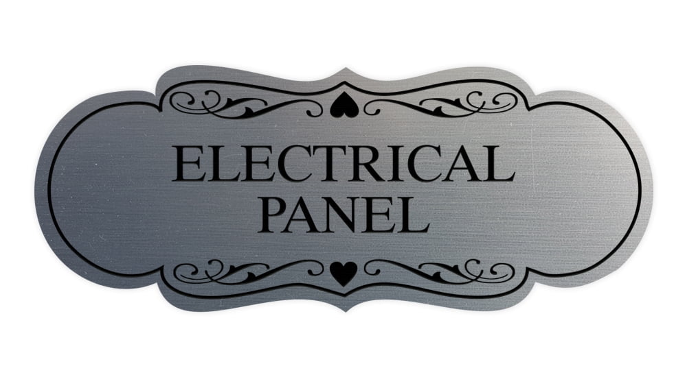 Designer Electrical Panel Sign(Brushed Silver) - Medium - Walmart.com