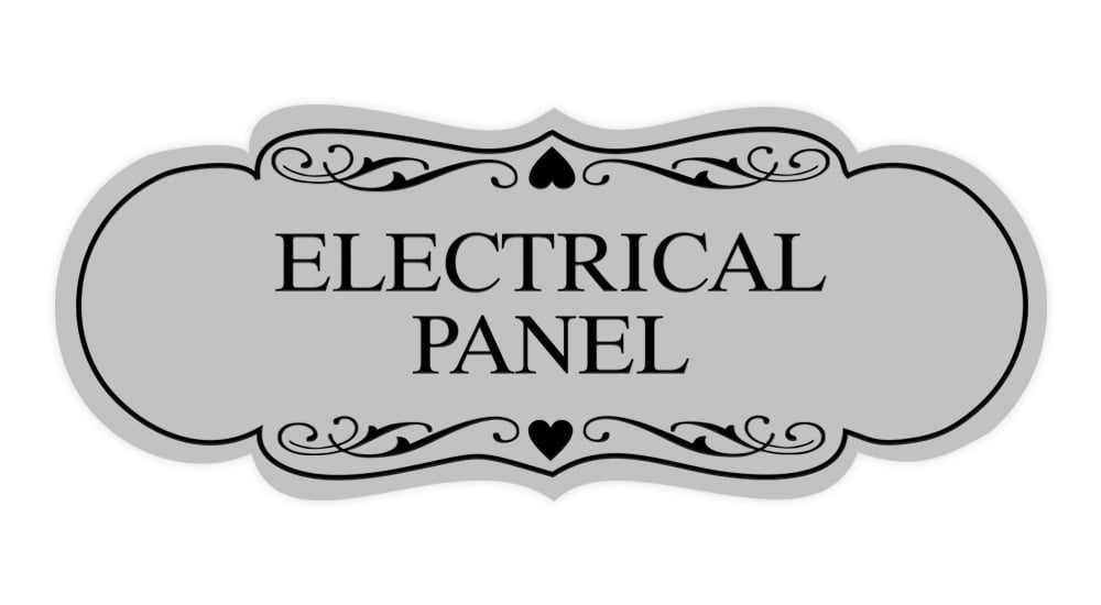 Designer Electrical Panel Sign(Lt Gray) - Large - Walmart.com