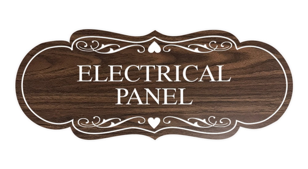 Designer Electrical Panel Sign(Walnut) - Large - Walmart.com