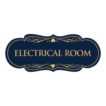 Designer Electrical Panel Sign(Brushed Silver) - Medium - Walmart.com