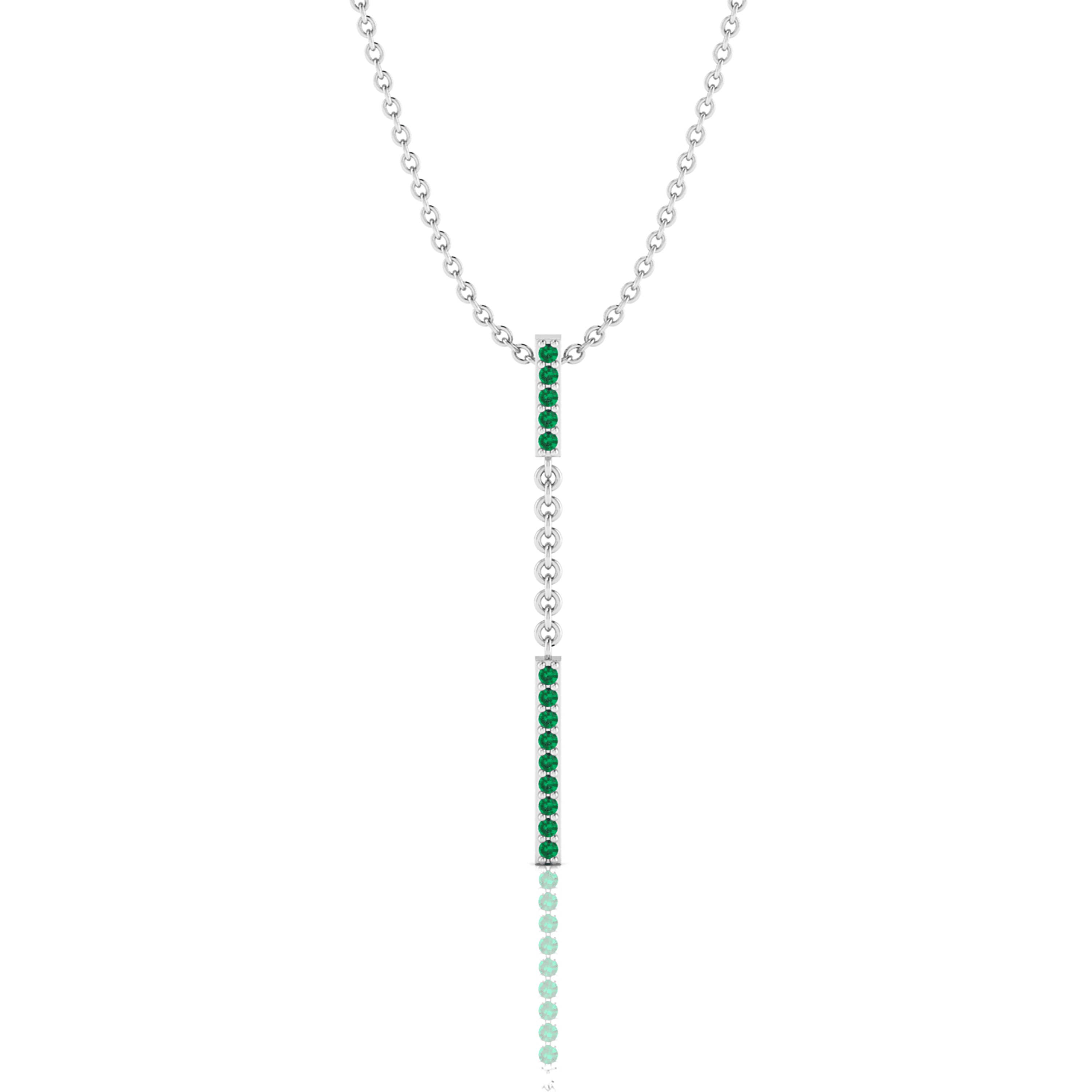 Designer Emerald Drop Silver Stick Pendant Gift For Get Well soon ...