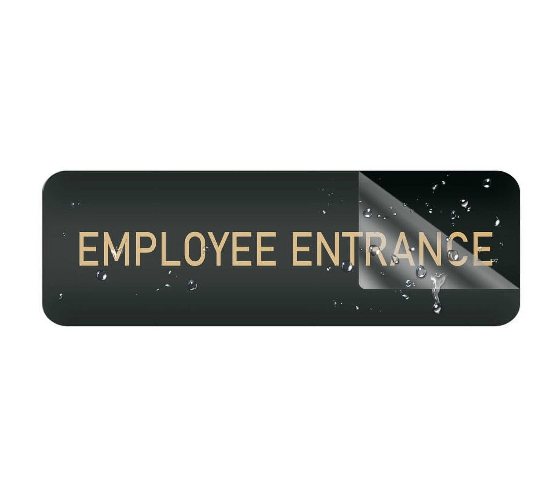 Designer Employee Entrance Sign 10X3 Inch Guest Room Sign Acrylic Self ...