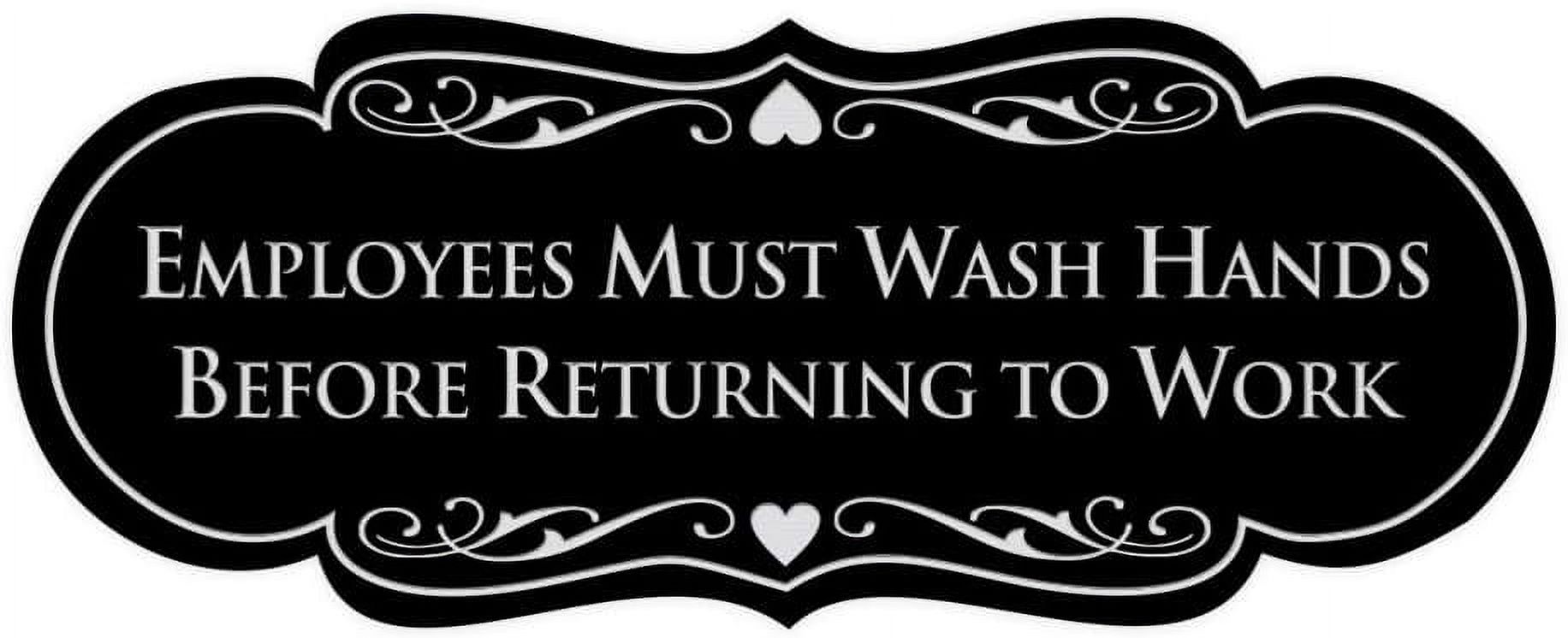 Designer Employees Must Wash Hands Before Returning to Work Sign ...