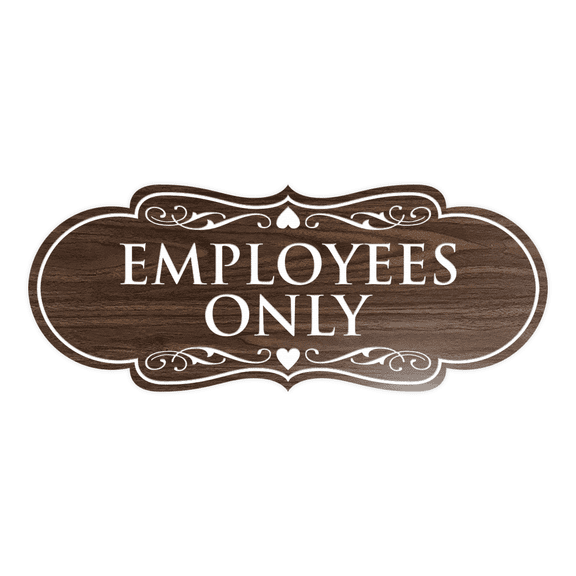 Employees-Only Signs for Workplace Identification and Safety