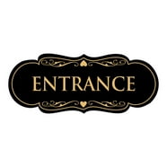 Classic Framed Employee Entrance Sign (Black) - Large - Walmart.com
