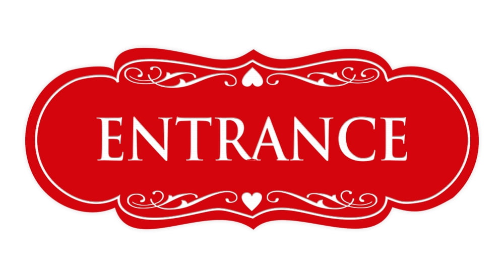 Designer Entrance Sign(Red) - Large - Walmart.com