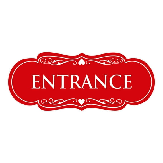 Designer Entrance Sign(Red) - Medium - Walmart.com