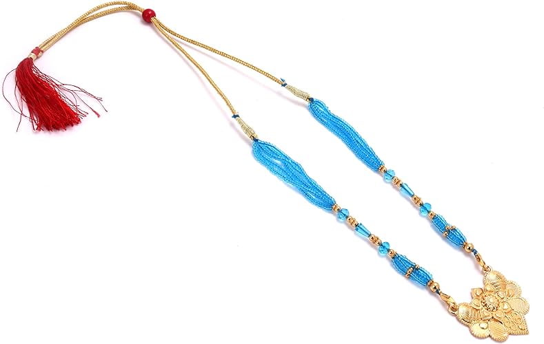 Designer Ethnic Lightweight Mangalsutra Pendant Necklace In Gold Tone ...
