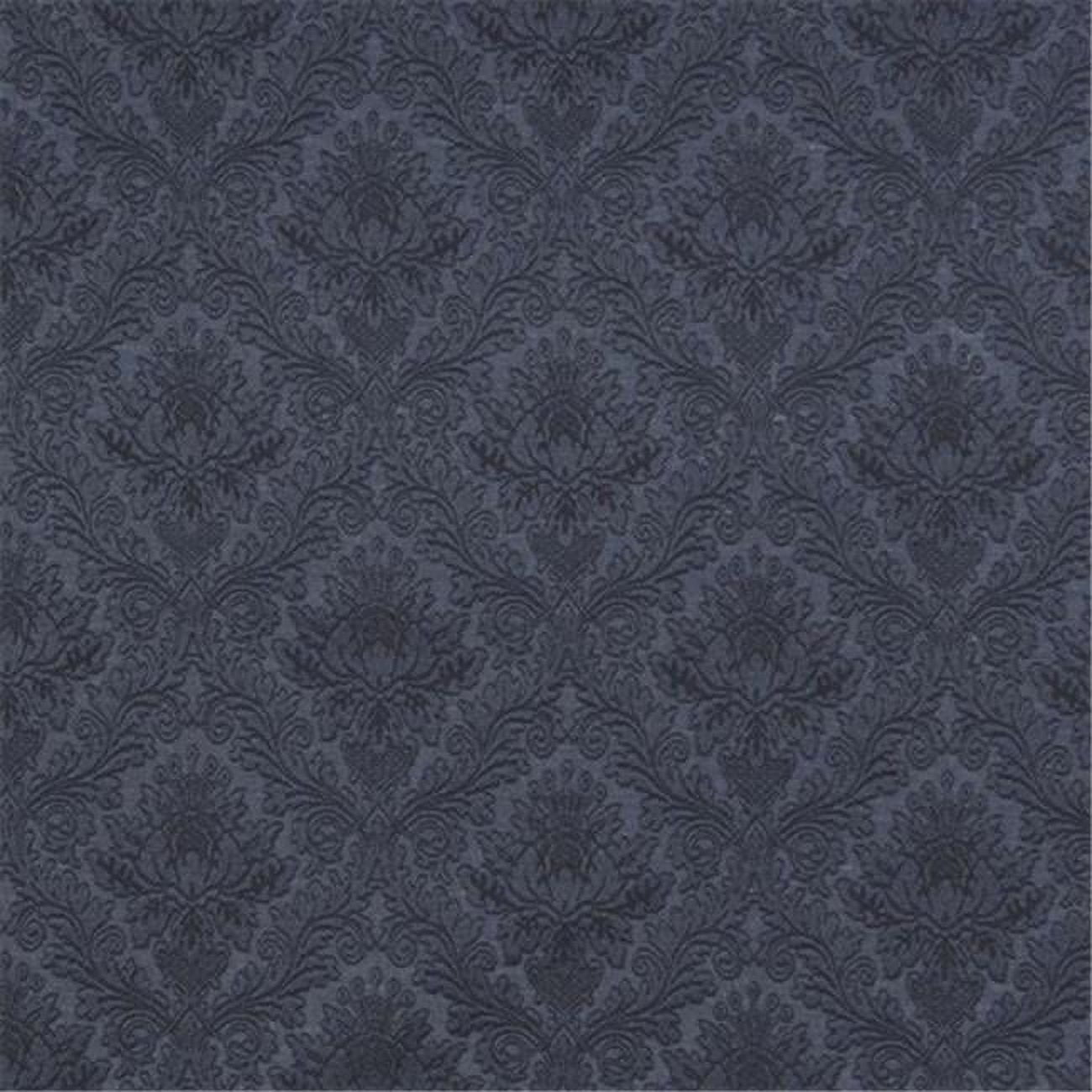 Designer Fabrics 54 in. Wide Blue- Floral Jacquard Woven Upholstery ...