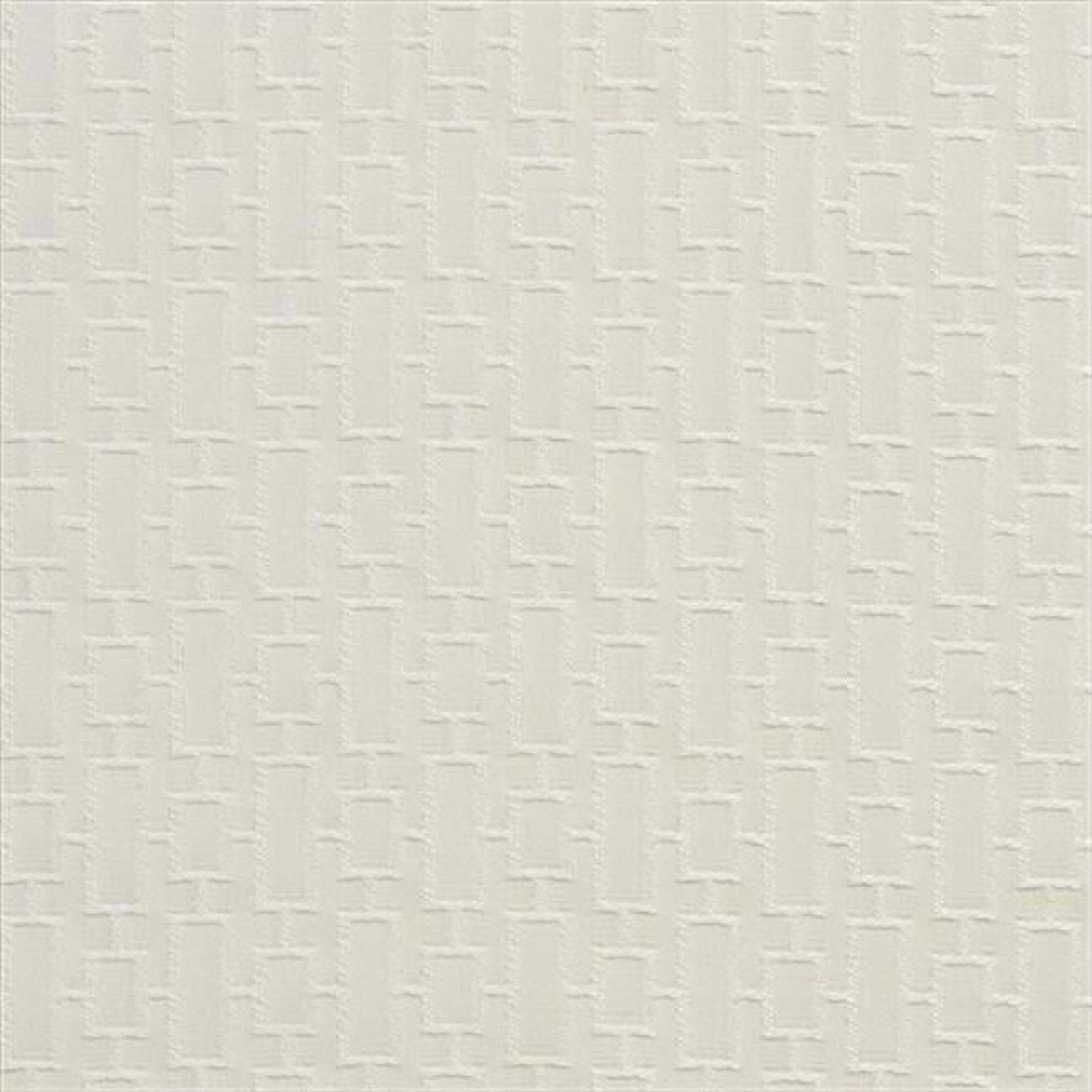 Designer Fabrics 54 in. Wide White Shiny Connected Rectangles Silk ...