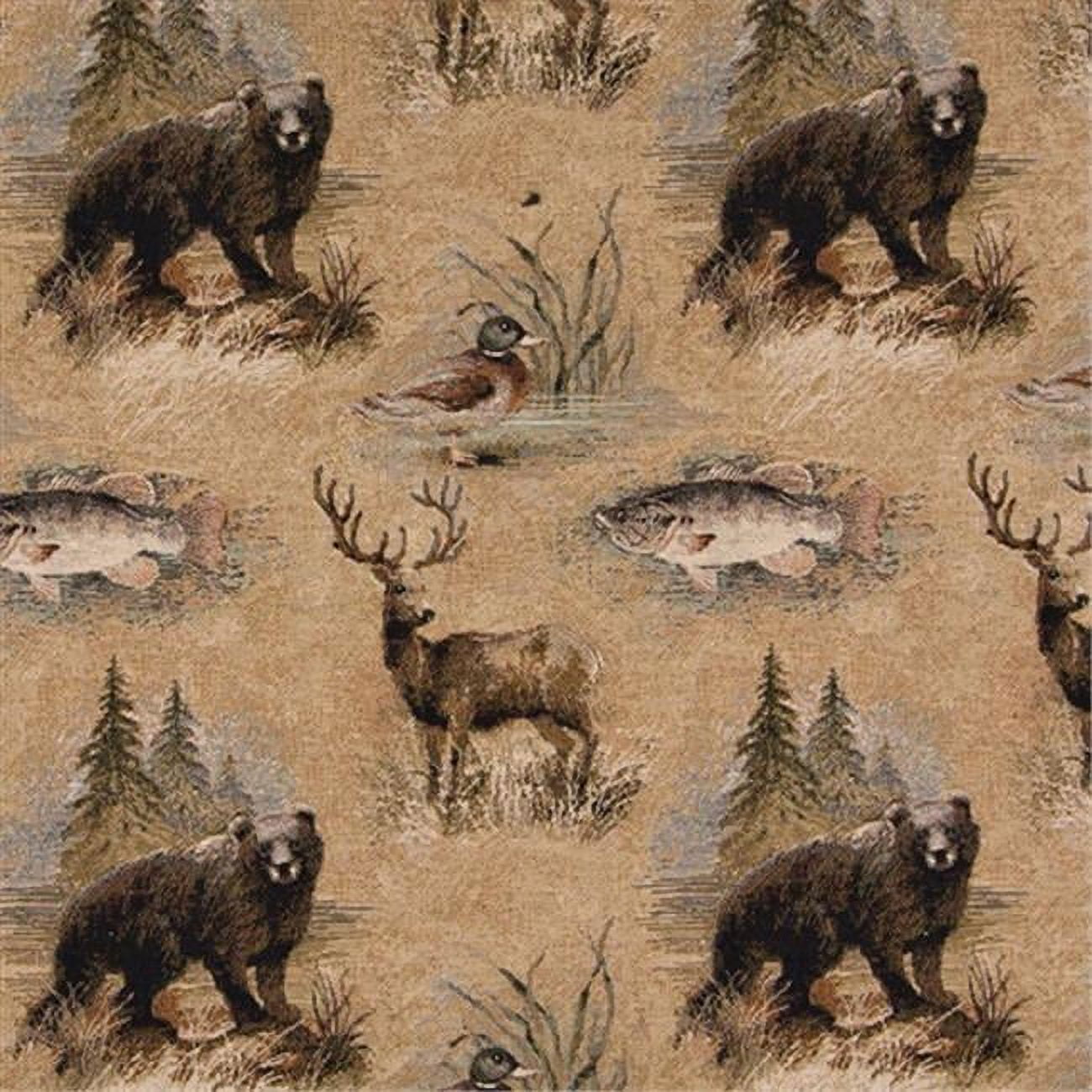 Designer Fabrics A026 54in. - Wildlife Prints, Bears, Fish, Ducks, Deer ...
