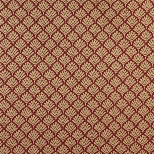 Designer Fabrics B661 54 in. Wide Red- Fan Jacquard Woven Upholstery ...