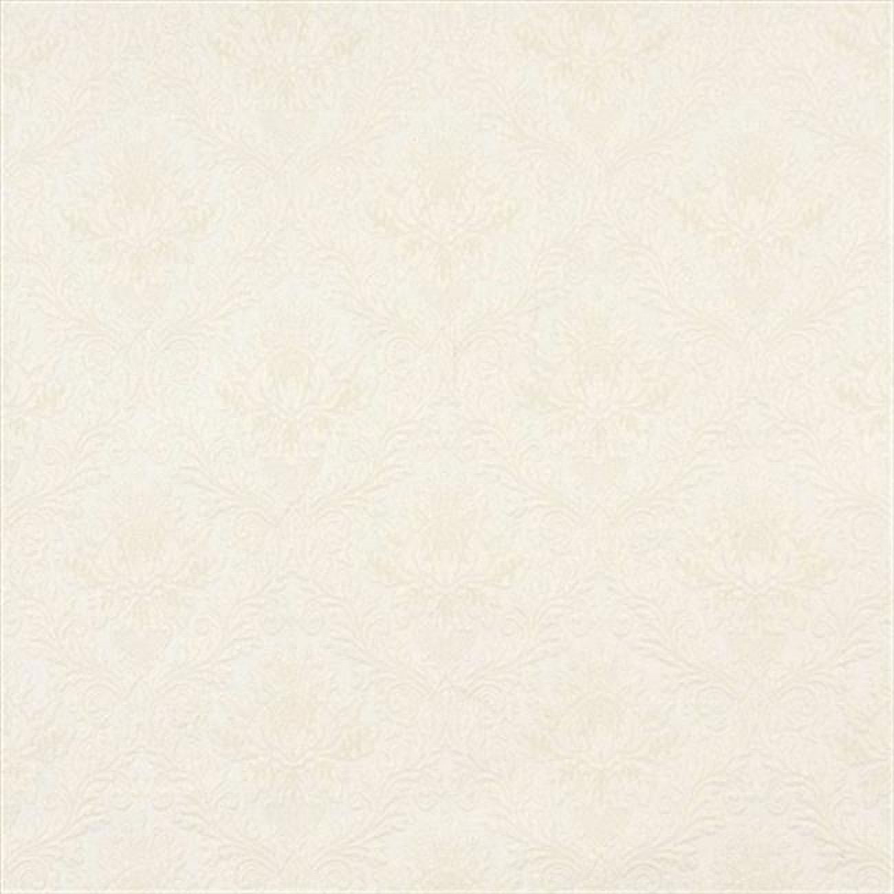 Designer Fabrics E537 54 in. Wide Ivory White, Floral Jacquard Woven ...