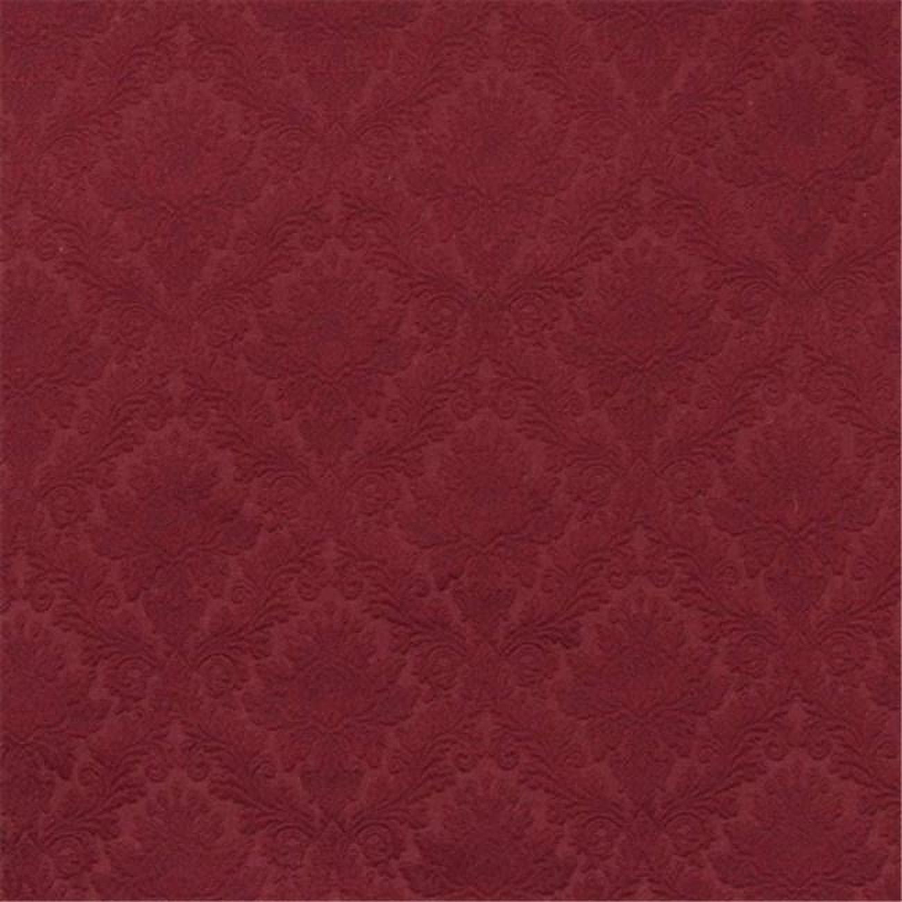 Designer Fabrics E540 54 in. Wide Red- Floral Jacquard Woven Upholstery ...