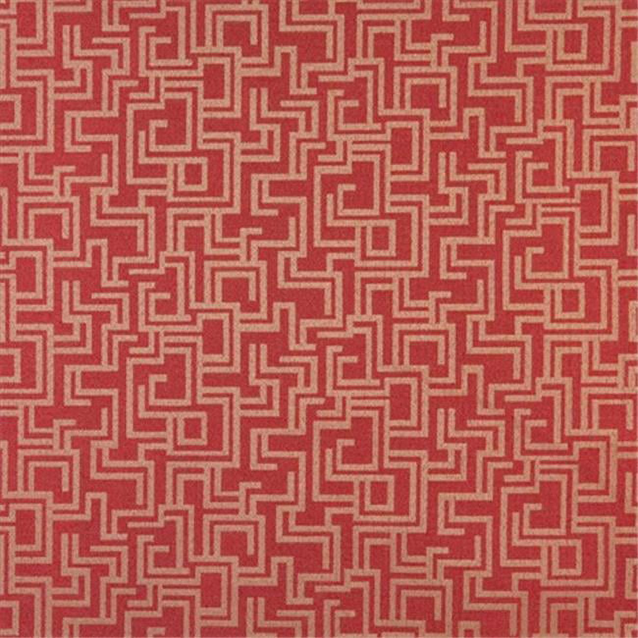 Designer Fabrics 54 in. Wide Red- Geometric Outdoor- Indoor- Marine ...