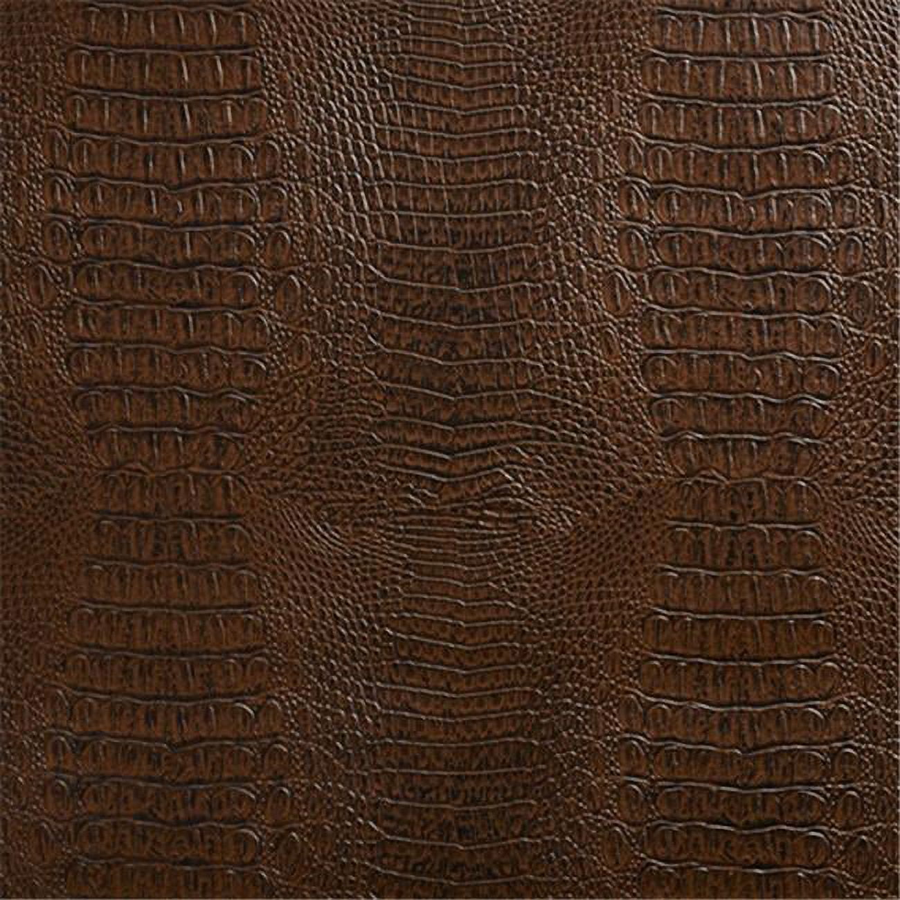 Designer Fabrics G033 54 in. Wide Brown- Crocodile Faux Leather Vinyl ...