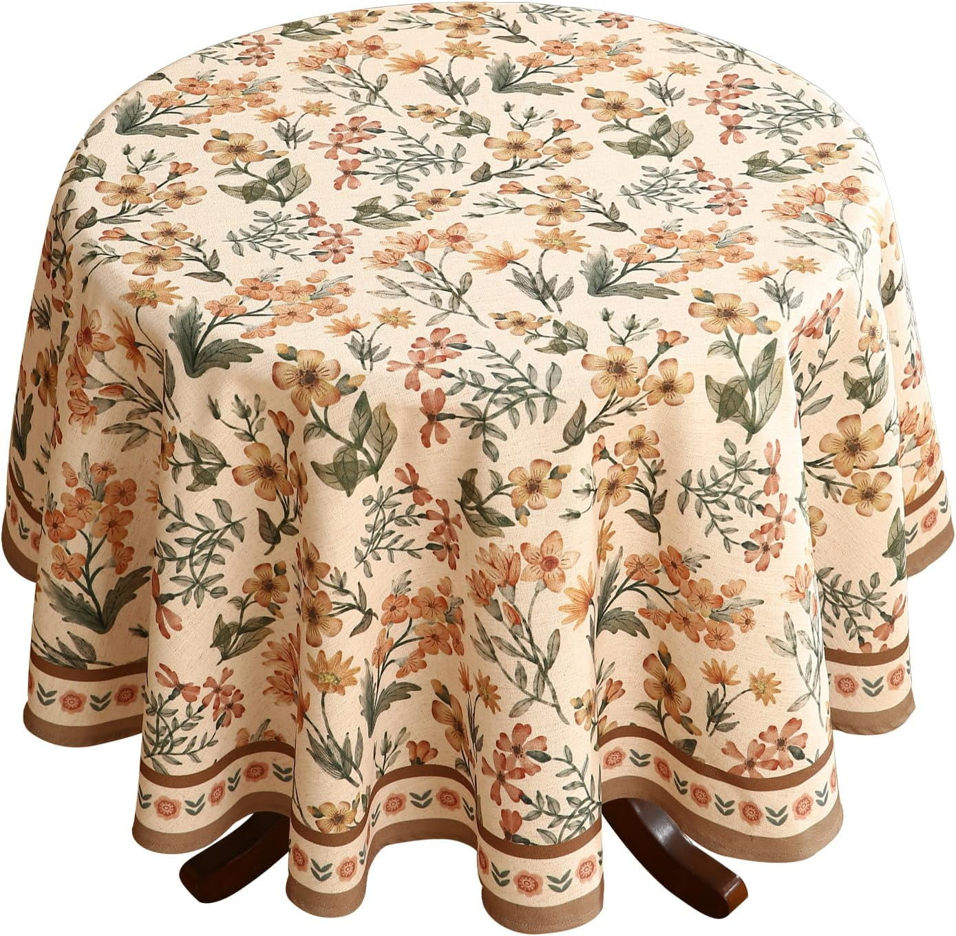 Designer Floral Linen Round Tablecloth,Vintage William Morris Table ...
