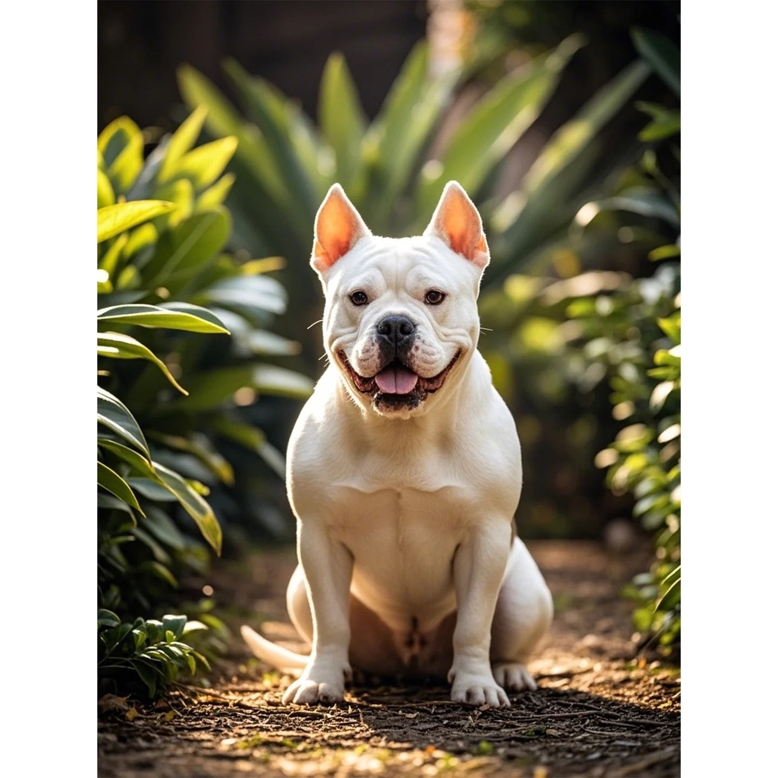 White Staffordshire Bull Terrier Diamond Painting DIY Kits 5D Diamond ...