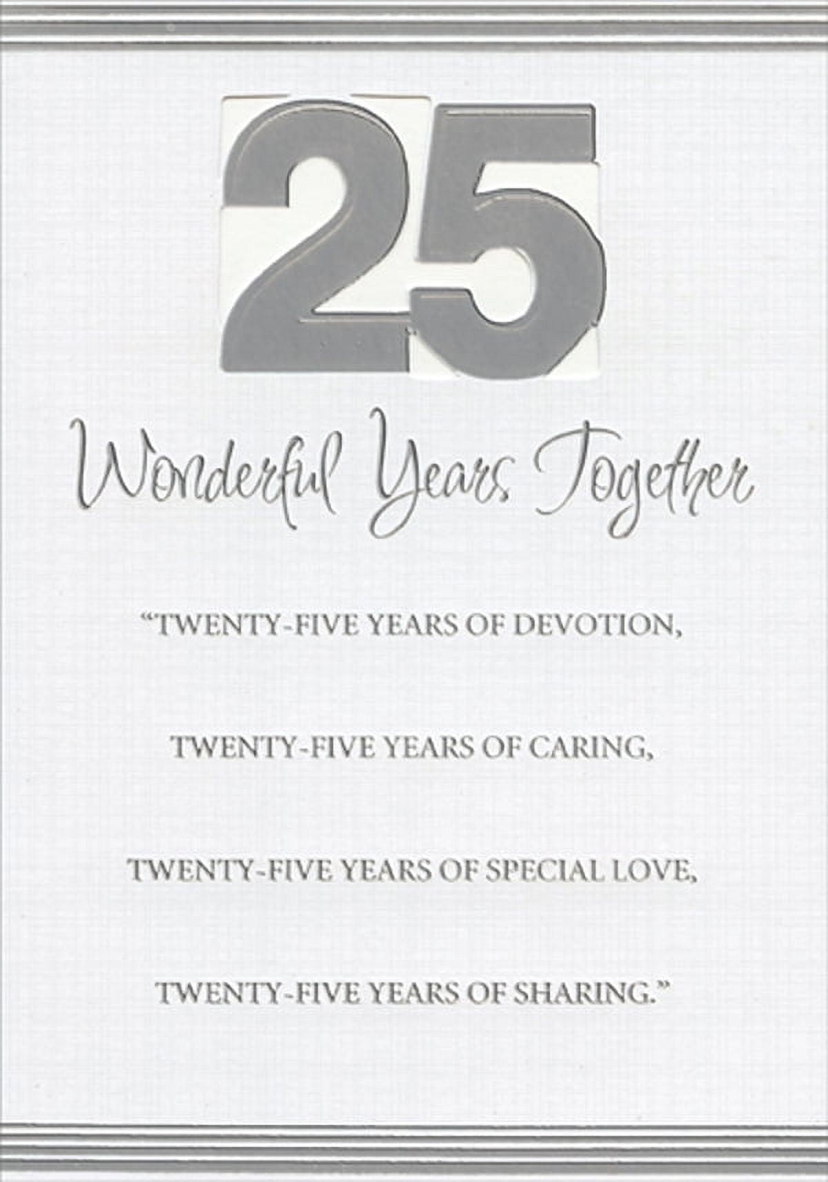 Designer Greetings 25 Wonderful Years Together Due Cut Window 25th ...