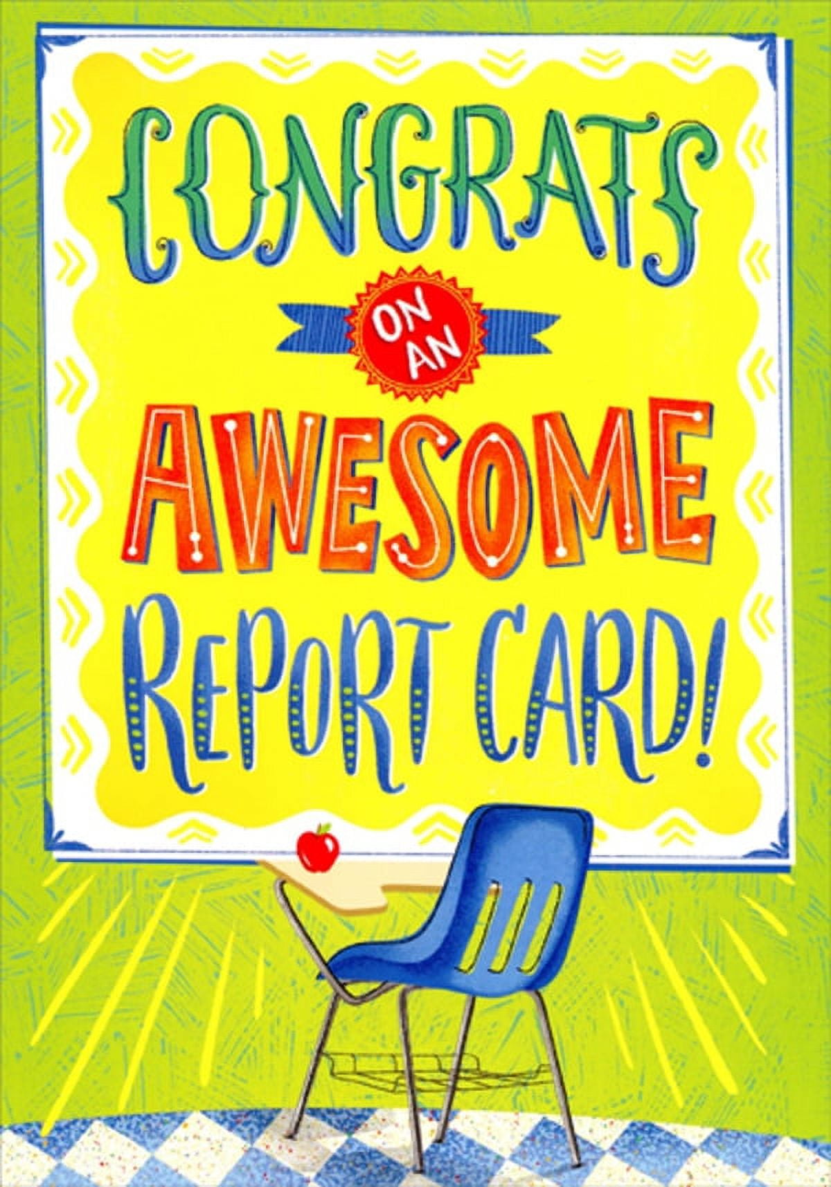Designer Greetings Awesome Report Card Congratulations Card for Kids ...