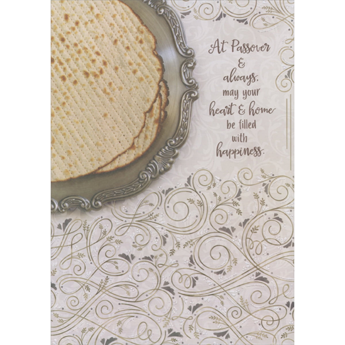 Designer Greetings Be Filled with Happiness: Matzah on Silver Plate ...