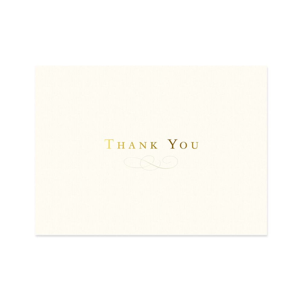 Designer Greetings Blank Thank-You Note Cards, Golden Print (10 Blank ...
